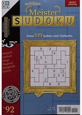 MEISTER SUDOKU 92/2023 : MEISTER SUDOKU: Amazon.de: Bücher