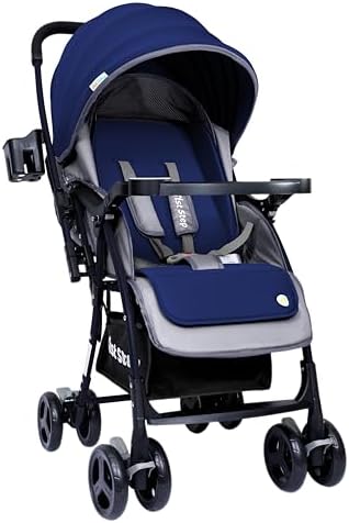 Buy 1st Step Caramel Baby Pram Cum Stroller with 5 Point Safety Harness ...