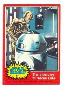 Star Wars card #78 1977 Topps Droids to the rescue! C3PO and R2D2 at ...