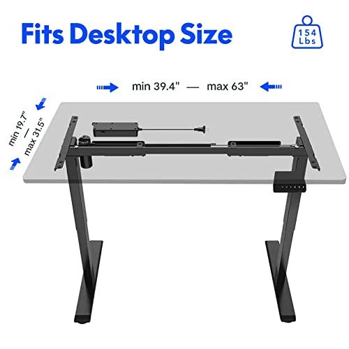 Snapklik.com : FLEXISPOT EN1B DIY Adjustable Desk Frame Electric Sit Stand Desk Base Home Office ...