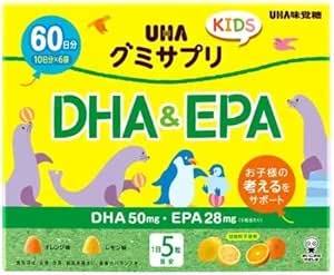 Amazon | UHA味覚糖 グミサプリ KIDS DHA＆EPA 60日分 300粒 | UHA味覚糖 | マルチ脂肪酸
