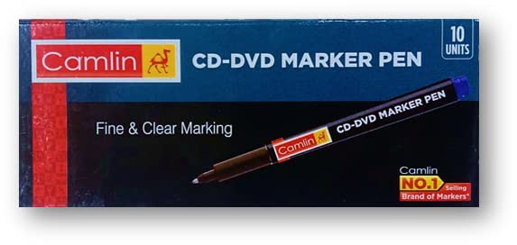 Camlin CD_DVD Marker Pen Fine & Clear Marking Blue | 10N Unique ...
