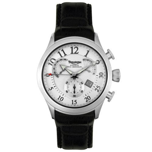 Triumph Motorcycles Men's 3036-02 Retrograde Collection Stainless Steel ...