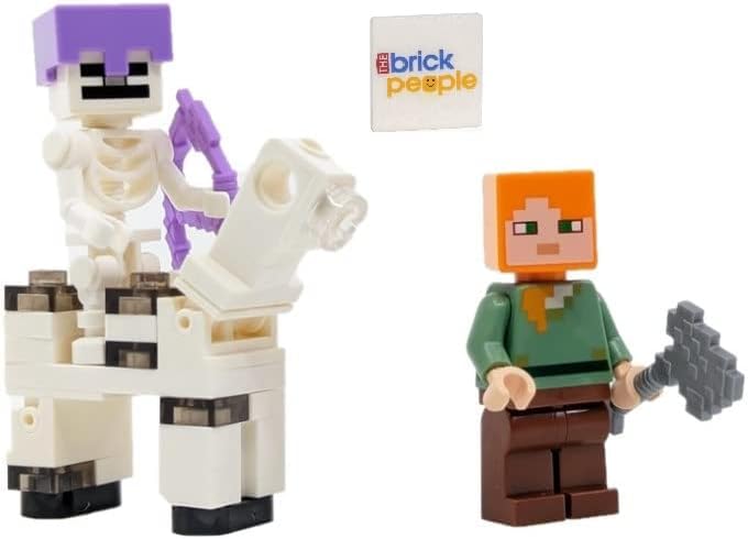 Amazon.com: LEGO Minecraft: Alex Minifigure with Skeleton and Skeleton ...