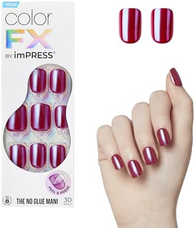 KISS imPRESS No Glue Mani Press On Nails, Color FX, 'This City', Dark ...