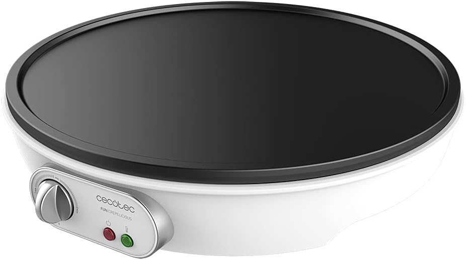 BEPER BT.710Y Crepera eléctrica con mango, 800W, Placa antiadherente ...