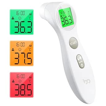Forehead Thermometer for Adults Kids, No-Touch Infrared LCD Display ...