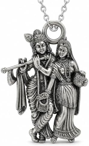 Buy SHREE VINAYAK Jewellers 925 Sterling Silver Radha Krishna Full ...