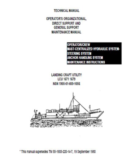 US Army, Technical Manual, TM 55-1905-220-14-7, LANDING CRAFT UTILITY ...
