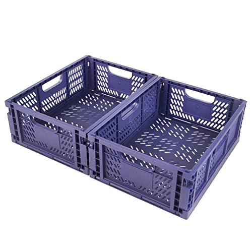 Spesh 2 Pcs Collapsible Storage Boxes Large Storage Crates Stackable ...
