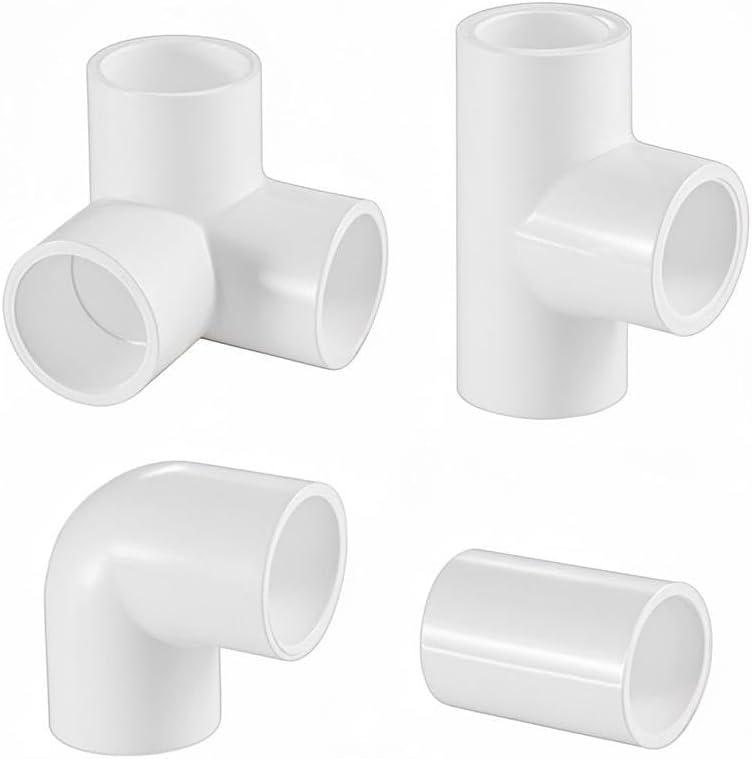 Amazon.com: LESSO 30 Pcs 3/4" PVC Pipe Fitting Set, Includes 3/4 Inch ...