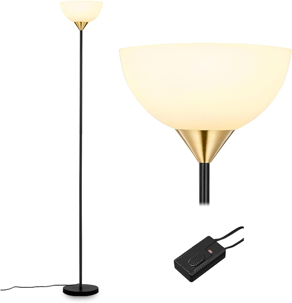 Floor Lamp,LED Torchiere Floor Lamp, Dimmable Modern Standing Pole ...