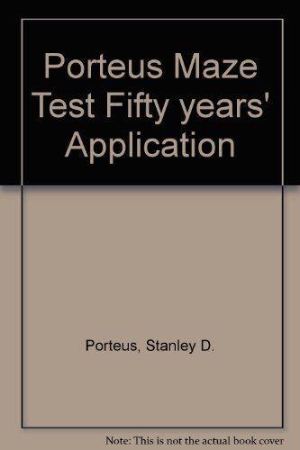 Porteus Maze Test Fifty years' Application: Porteus, Stanley D.: Amazon ...