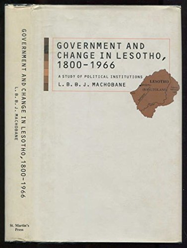 Amazon.com: Government and Change in Lesotho, 1800-1966: A Study of ...