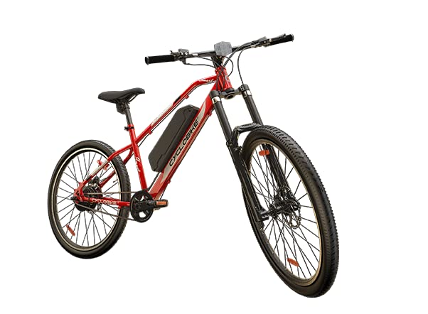 CYCLOBIKE Smart 70 Single Speed 26" Electric Cycle (Red) : Amazon.in ...