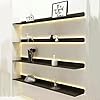 Amazon.com: IMPREC Floating Wall Shelves, Wall Shelf Built-in LED Warm ...