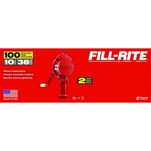 Snapklik.com : Fill-Rite FR112CL Fuel Transfer Rotary Hand Pump w/Liter ...