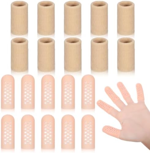 Amazon.com: KFHENSOMR 20Pcs Finger Compression Sleeves Support Silicone ...