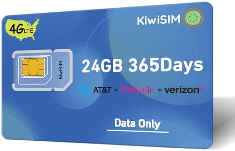 Amazon.com: KiwiSIM Prepaid SIM Card Support for AT&T, T-Mobile and ...