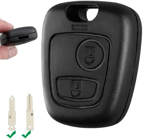 2 Buttons Car Key Fob For Citroen C1 C2 C3 C4 C5 Peugeot 107 207 407 ...
