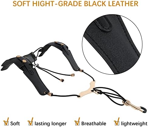 Amazon.com: RANMING Saxophone Shoulder Strap,Double Shoulder Leather ...
