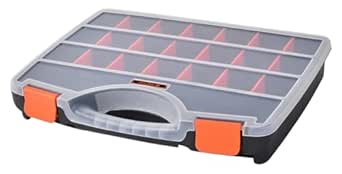 Tactix Hardware Organizer box with dividers 12 Inches, 21 Compartments ...
