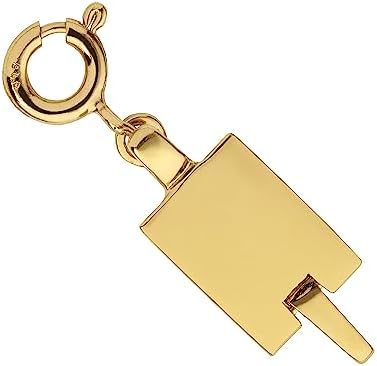 Amazon.com: 14K White Gold Round Magnetic Clasp Converter with Spring ...