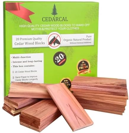 Amazon.com: CEDARCAL 20 Piece Set of Premium Cedar Blocks for Clothes ...