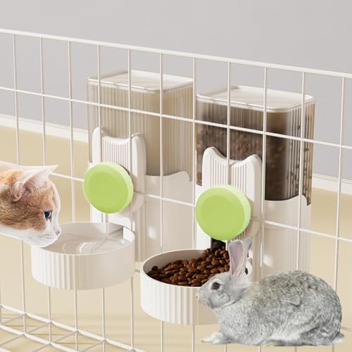 Amazon.com : GKYZBB Green Hanging Automatic Food Water Dispenser,Rabbit ...