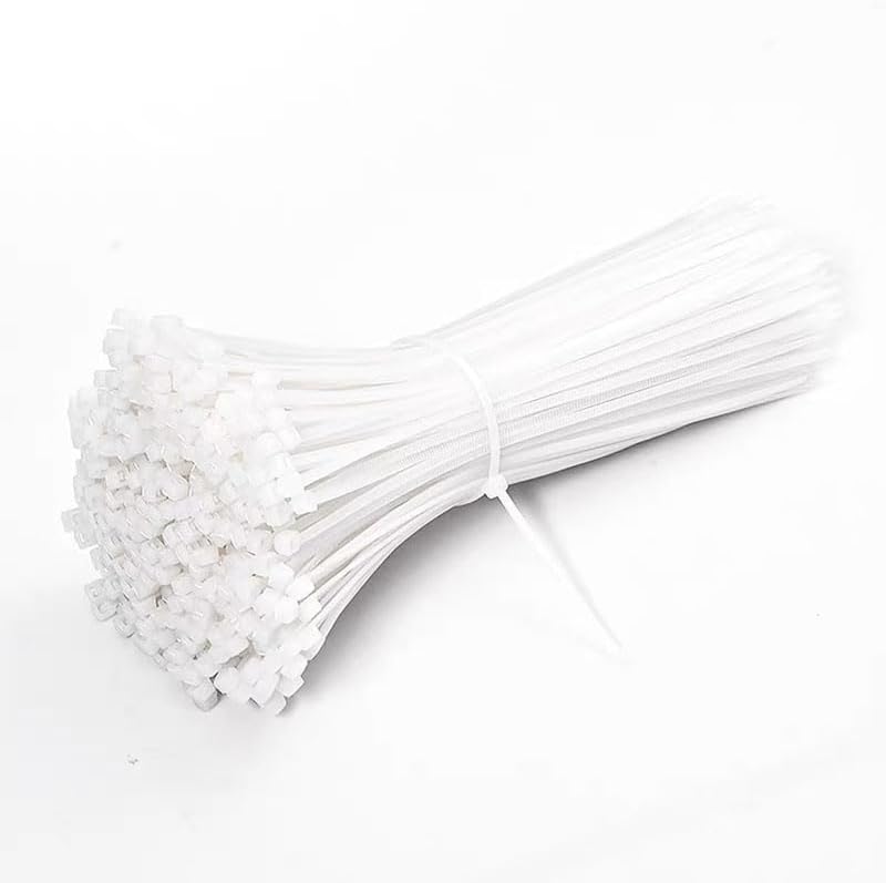 Amazon.com: zip ties 8 inch white clear (500 Pieces), 40lb Strength, UV ...