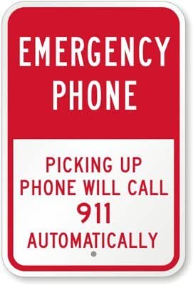 Emergency Phone, Picking Up Phone Will Call 911 Automatically, Heavy ...