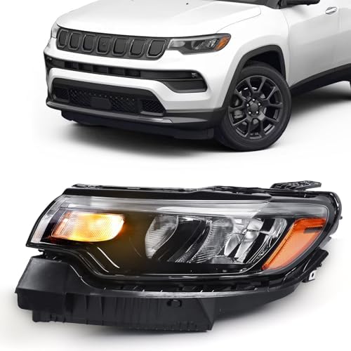 Amazon.com: FIONE Headlight Assembly Compatible with Jeep Compass 2022 ...