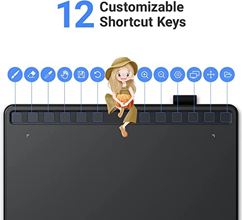 UGEE S1060 Graphic Drawing Pen Tablet 10 x 6.27 inch Graphic Tablet ...