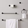 Amazon.com: Amazon Basics 5 Piece Bathroom Set, Standard, Black : Home ...