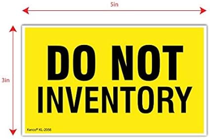 Amazon.com : Kenco 3" X 5" Do not Inventory Fluorescent Shipping Label ...