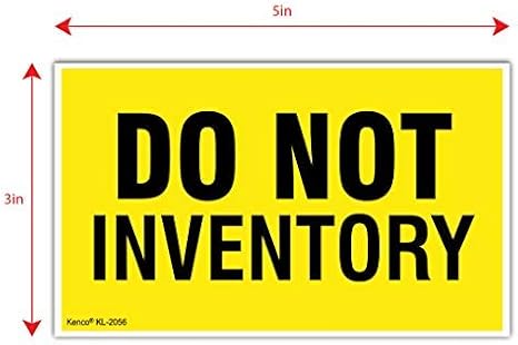 Amazon.com : Kenco 3" X 5" Do not Inventory Fluorescent Shipping Label ...