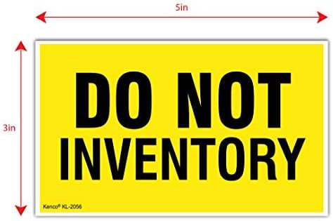 Amazon.com : Kenco 3" X 5" Do not Inventory Fluorescent Shipping Label ...