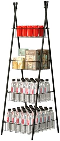 Amazon.com: ETELI Water Bottle Organizer 4 Tier Metal Drink Beverage ...