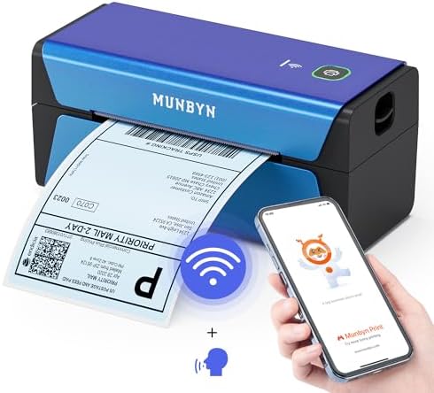 MUNBYN Wireless Thermal Printer, Wi-Fi Shipping Label Printer ...