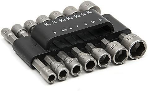 MALAYAS 14pcs 1/4 Inch Shank Power Nut Driver Bit Set, Socket Bit ...