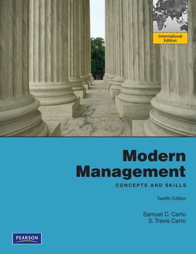 Modern Management: Concepts and Skills.: Samuel C. Certo: 9780273756804 ...