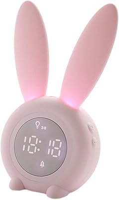 Amazon.com: BANDIANCY Rabbit Alarm Clock for Kids, Digital Alarm Clock ...