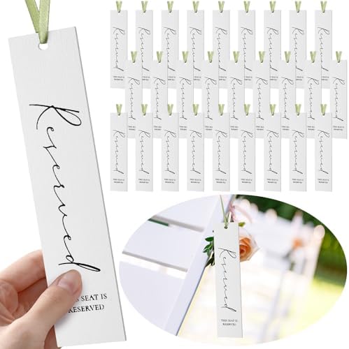 Amazon.com: Watersay 36 Pcs Reserved Seating Chair Signs for Wedding ...