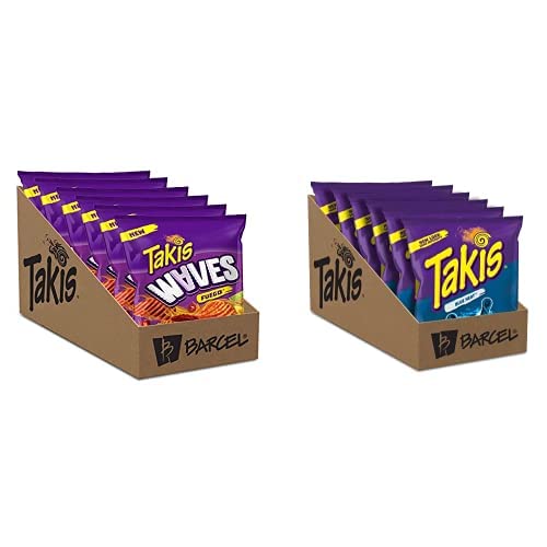 Buy Takis Waves display box 6 bag + Takis Blue Heat Crunchy Rolled ...