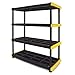 Amazon.com: CX Black & Yellow®, 4-Tier Heavy Duty Plastic Storage ...