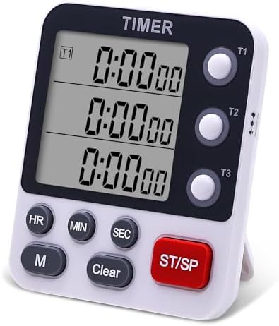 Amazon.com: HomeMall Digital Kitchen Cooking Timer, Dual Count Up & Down with Magnetic Back ...