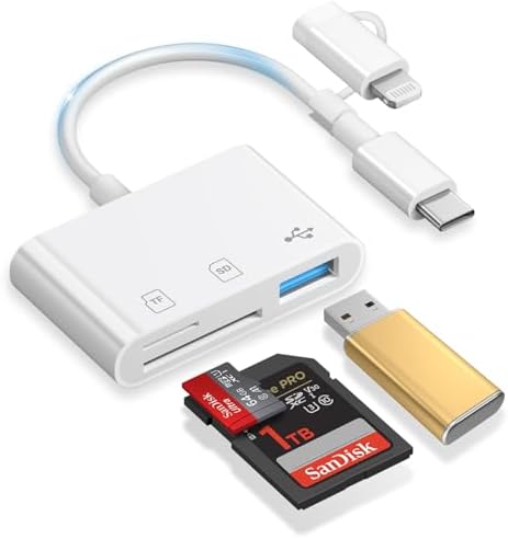 Amazon.com: Apple MFi Certified Lightning to Micro SD Card Reader for ...