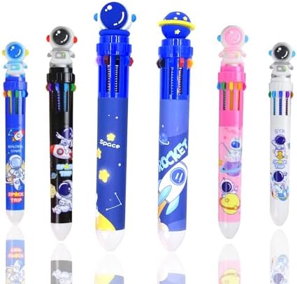 6PCS Multicolor Pens 10 colors in one 0.5mm, Retractable Space Globe ...