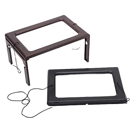 Bellveen® Magnifier A5 Size Foldable Plastic 2.5X 6LEDs Hands Free ...