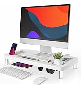 Amazon.com: Fenge Dual Monitor Stand, Monitor Stands Riser for 2 ...